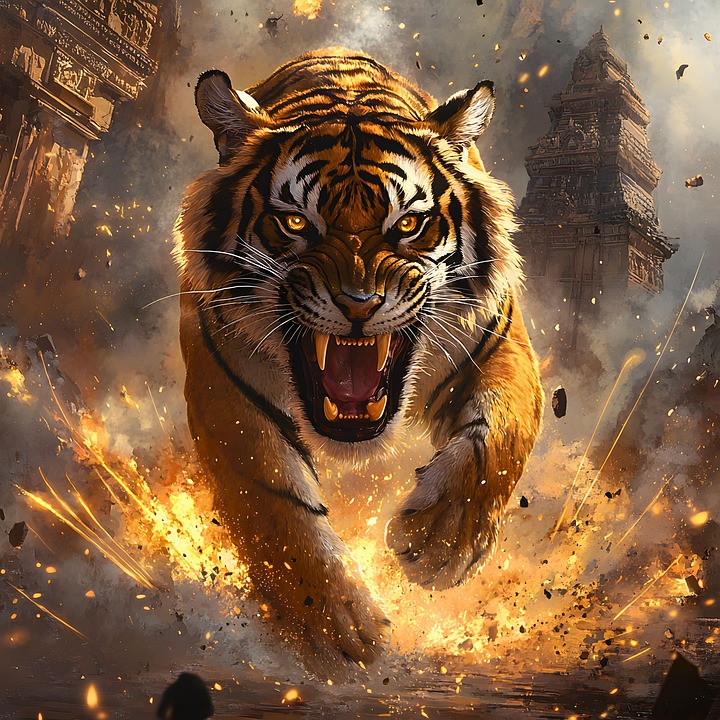 Tiger Aufladender Wilder - Kostenloses Bild auf Pixabay - Pixabay