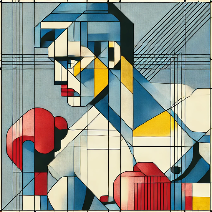Download Cubist-Boxer, Bauhaus-Art, Geometric-Sports-Art. Royalty-Free ...