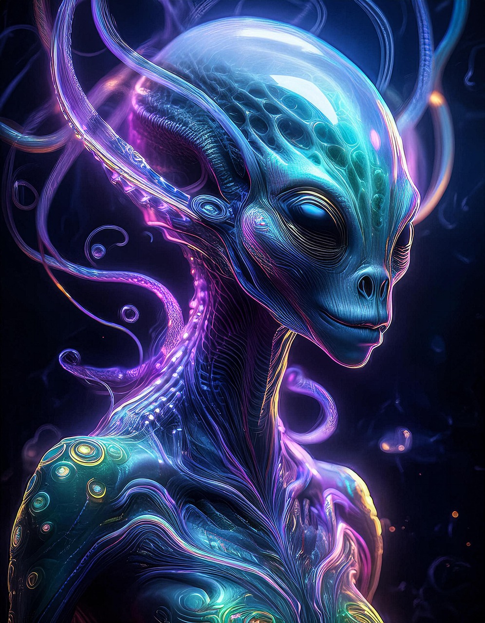 Download Ai Generated, Alien, Bioluminescent. Royalty-Free Stock Illustration Image - Pixabay