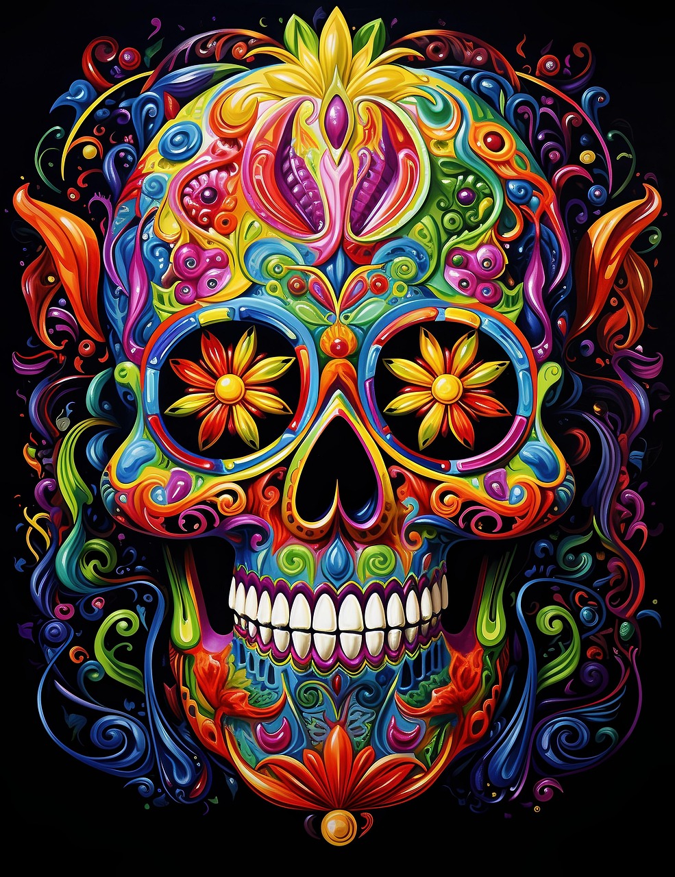 Download Skull, Ai Generated, Calavera. Royalty-Free Stock Illustration ...