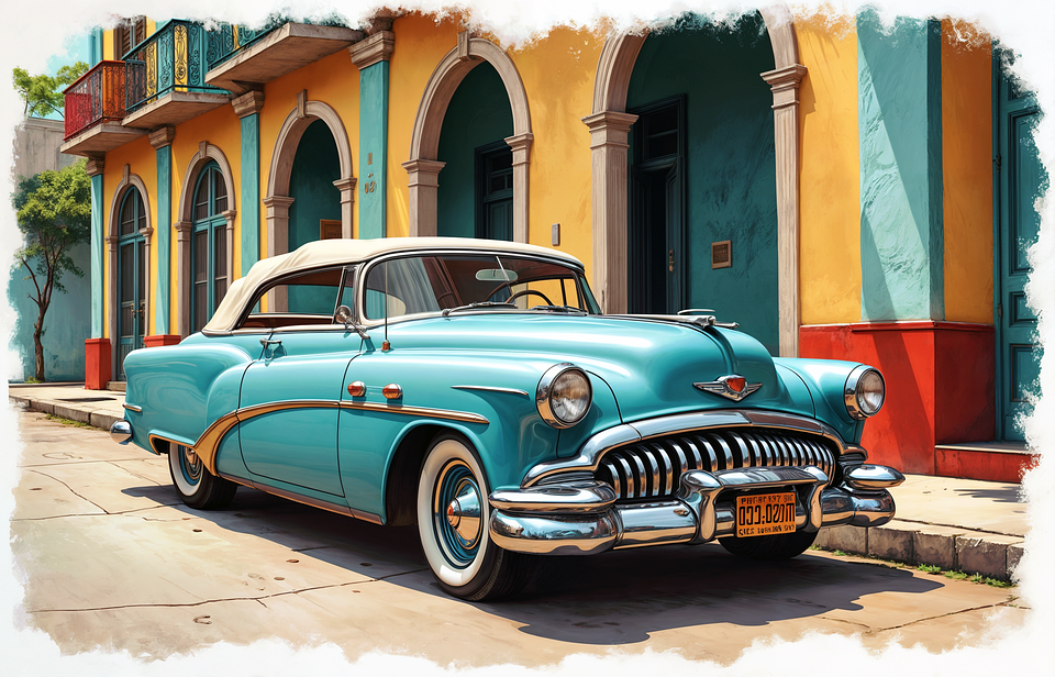 Download Ai Generated, Cuba, Car. Royalty-Free Stock Illustration Image ...