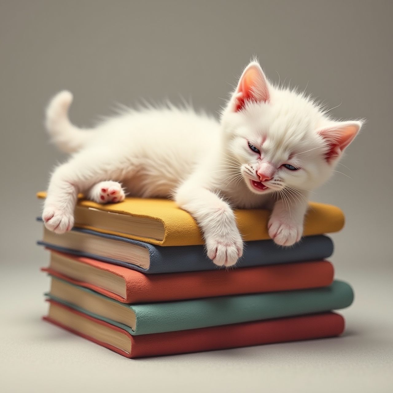 Download Ai Generated, Kitten, Books. Royalty-Free Stock Illustration ...