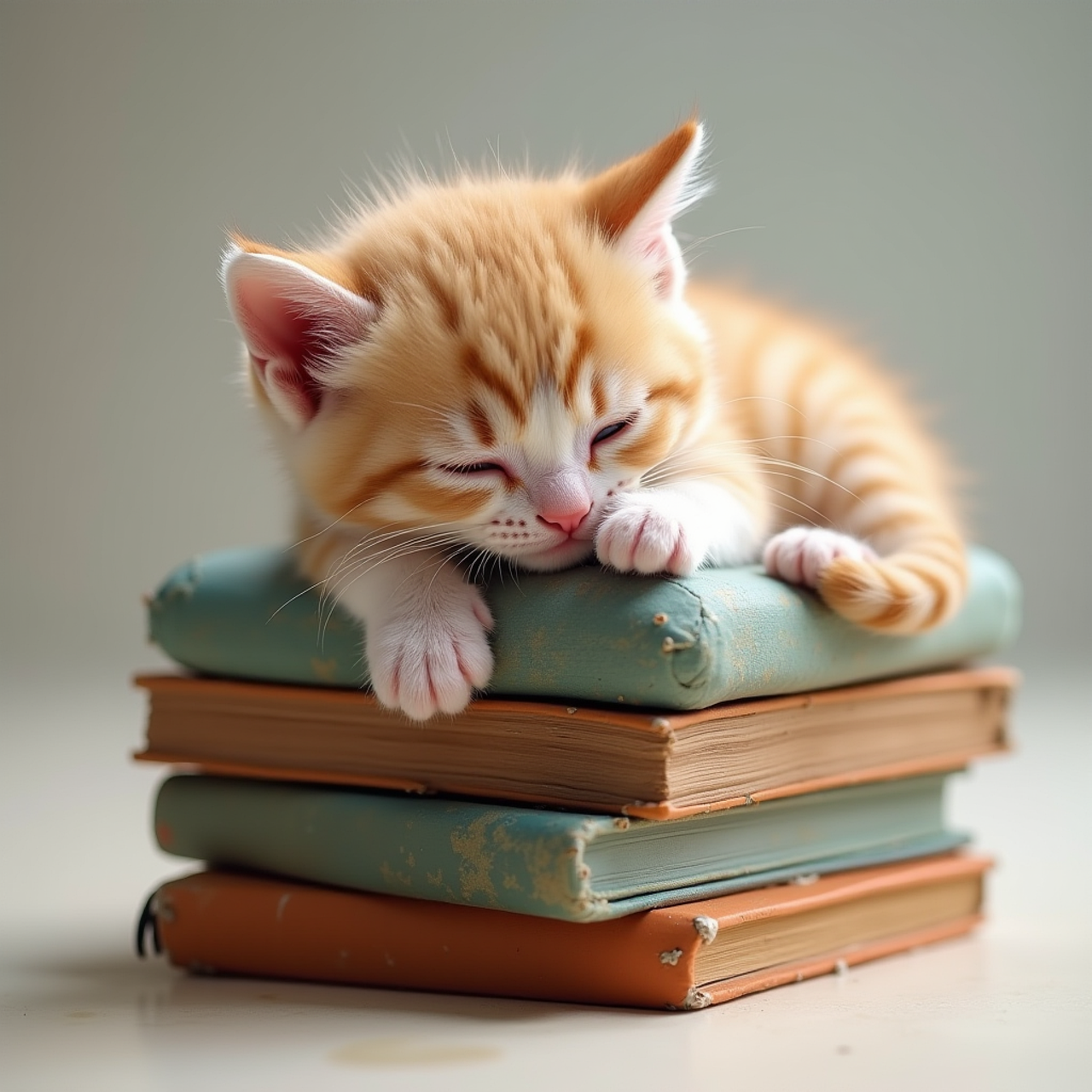 Download Ai Generated, Kitten, Books. Royalty-Free Stock Illustration ...