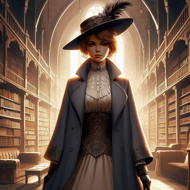 Download Library, Woman, Hat. Royalty-Free Stock Illustration Image ...