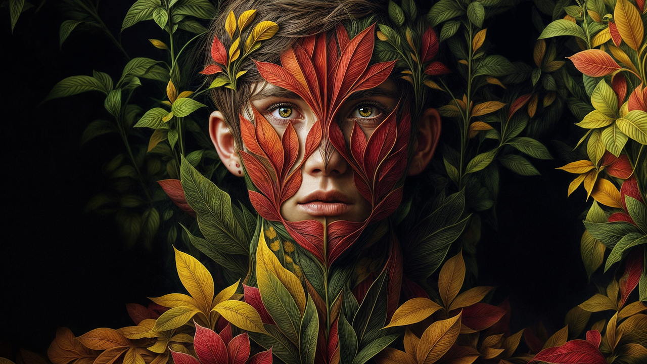 Download Ai Generated, Man, Leaves. Royalty-Free Stock Illustration ...