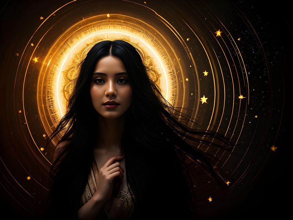 Download Woman, Stars, Portrait. Royalty-Free Stock Illustration Image ...