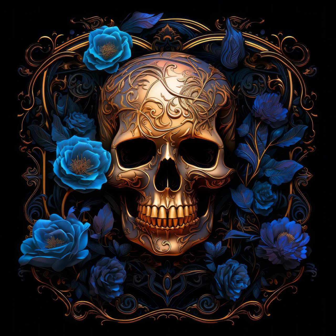 Download Ai Generated Skull Human Skull Royalty Free Stock