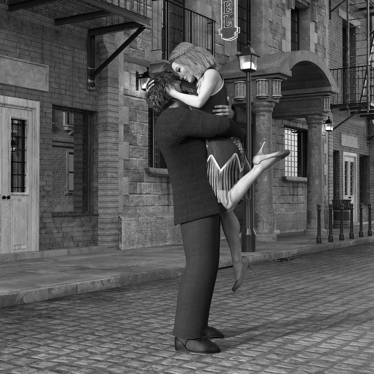 Download Noir Kiss Couple Royalty Free Stock Illustration Image Pixabay