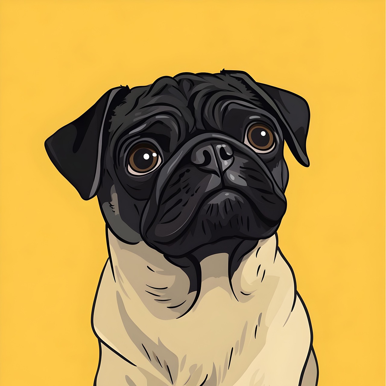 Download Ai Generated, Pug, Dog. Royalty-Free Stock Illustration Image ...
