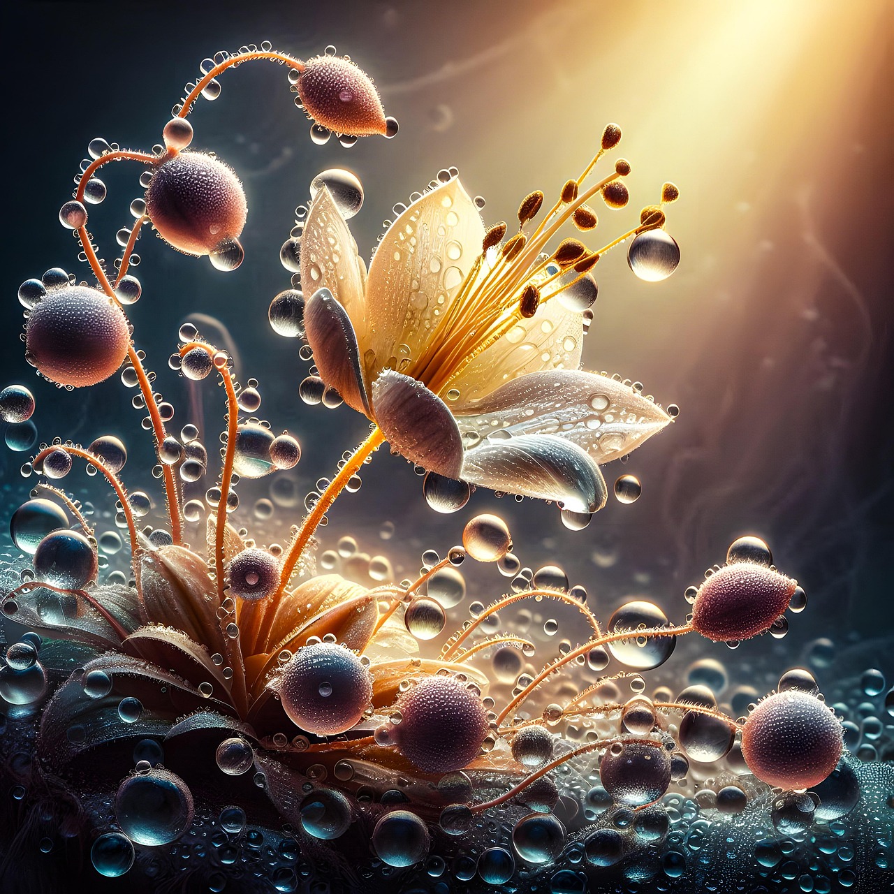 Download Ai Generated, Flower, Dew. Royalty-Free Stock Illustration ...