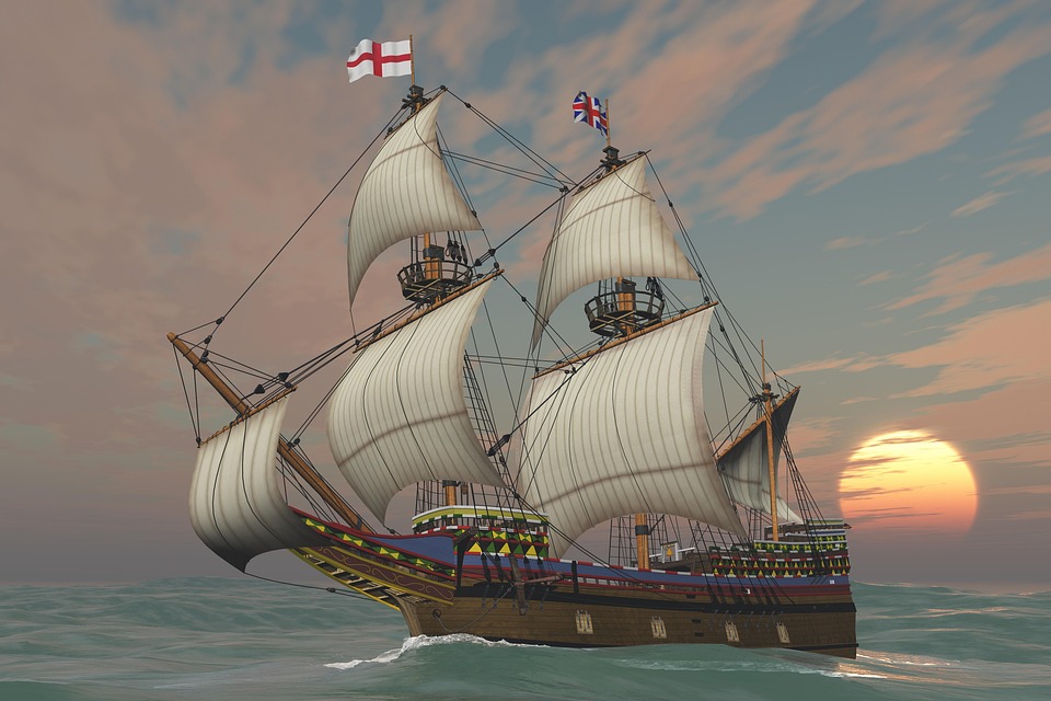 Mayflower Kanvas Cetak Kapal Layar - Gambar gratis di Pixabay