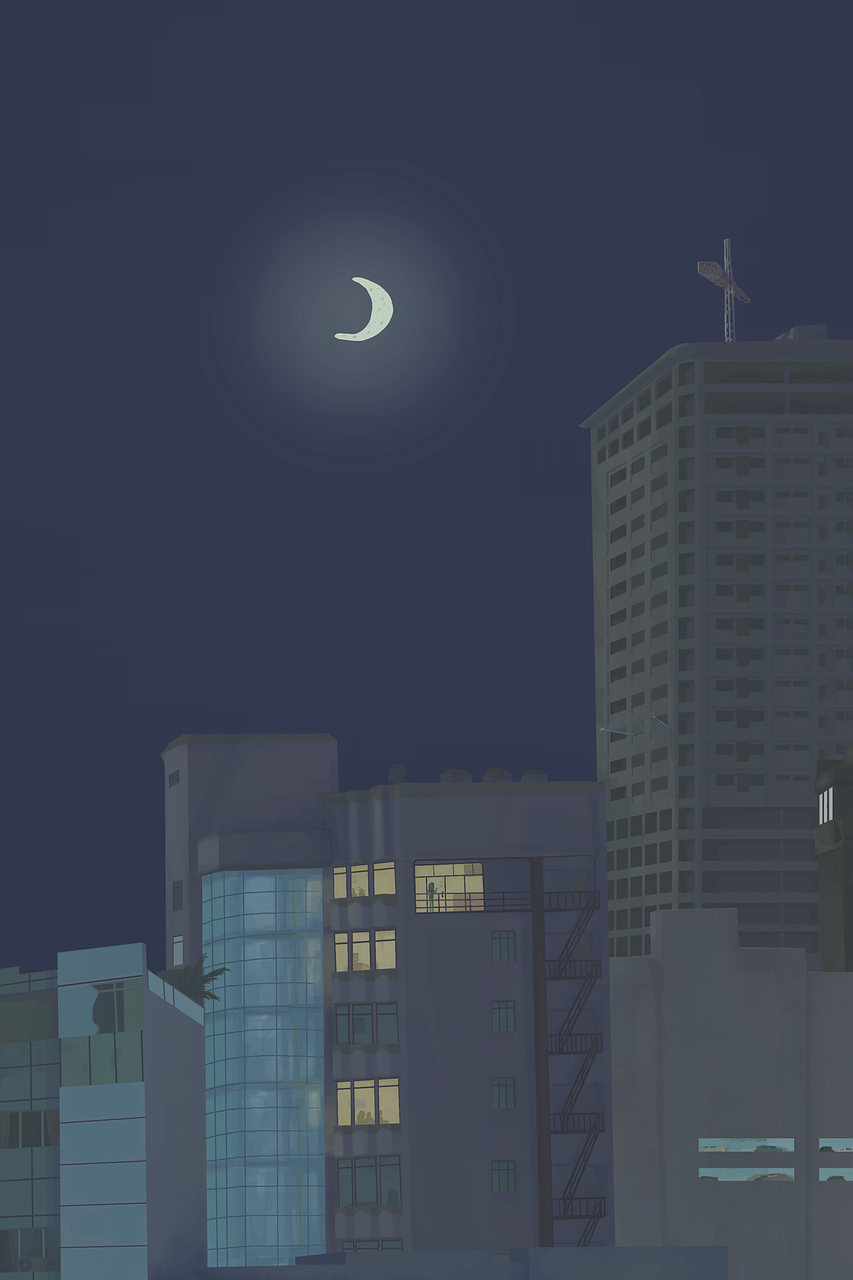 Download Moon, City, Sky. Royalty-Free Stock Illustration Image - Pixabay
