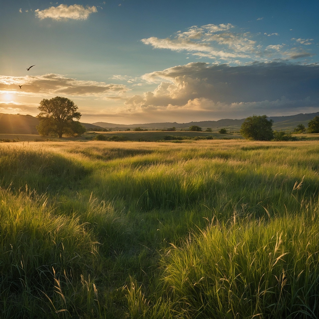 Download Field, Meadow, Sunset. Royalty-Free Stock Illustration Image ...