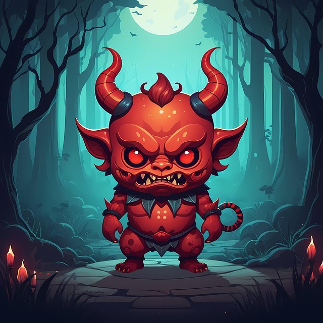 Download Demon, Forest, Moon. Royalty-Free Stock Illustration Image ...