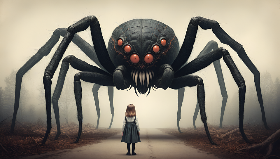 Download Girl, Spider, Nightmare. Royalty-Free Stock Illustration Image ...