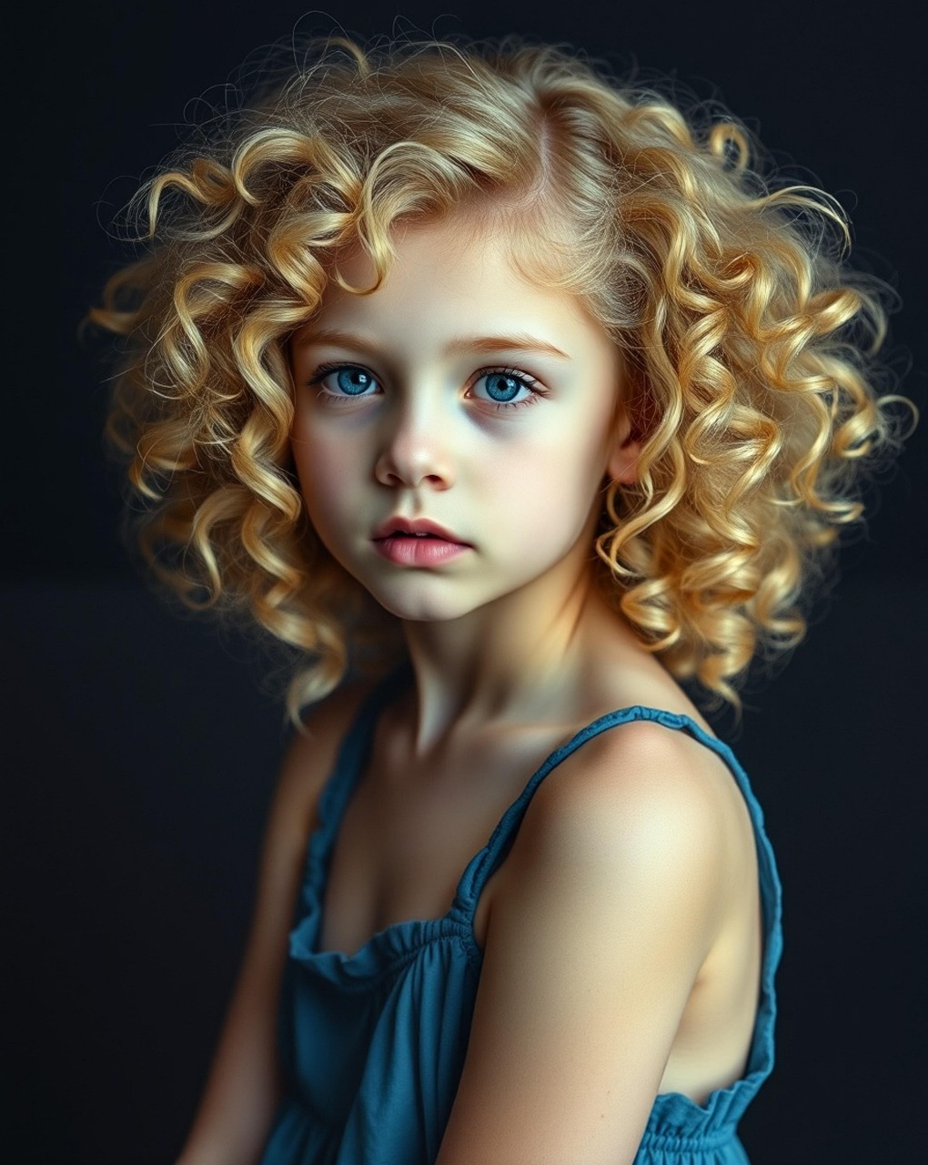 Download Ai Generated Blonde Curly Hair Royalty Free Stock