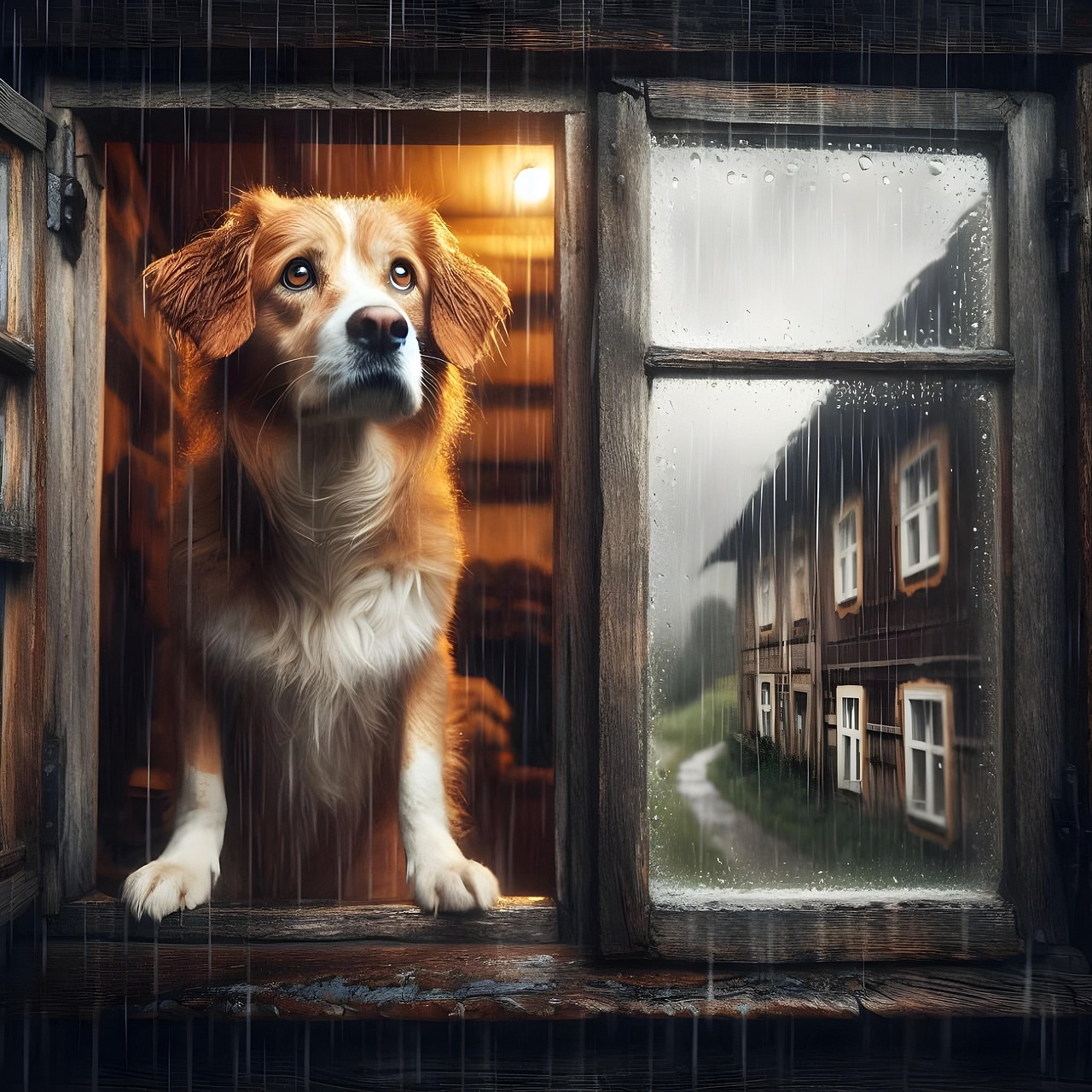 Download Ai Generated, Rain, Animal. Royalty-Free Stock Illustration ...