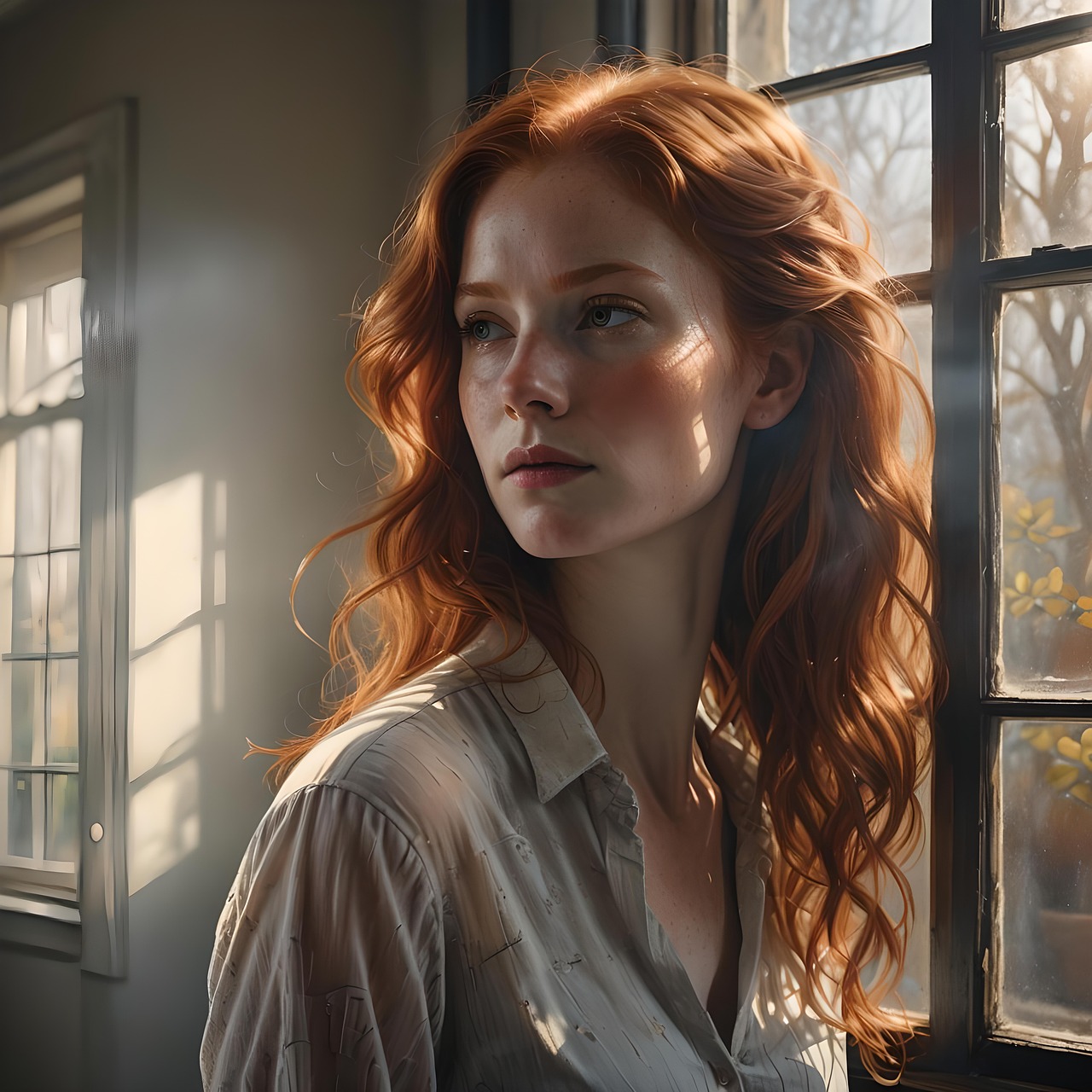 Download Ai Generated, Redhead, Woman. Royalty-Free Stock Illustration ...