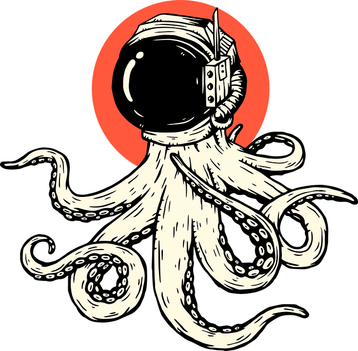 Download Octopus, Ocean, Astronaut. Royalty-Free Vector Graphic - Pixabay
