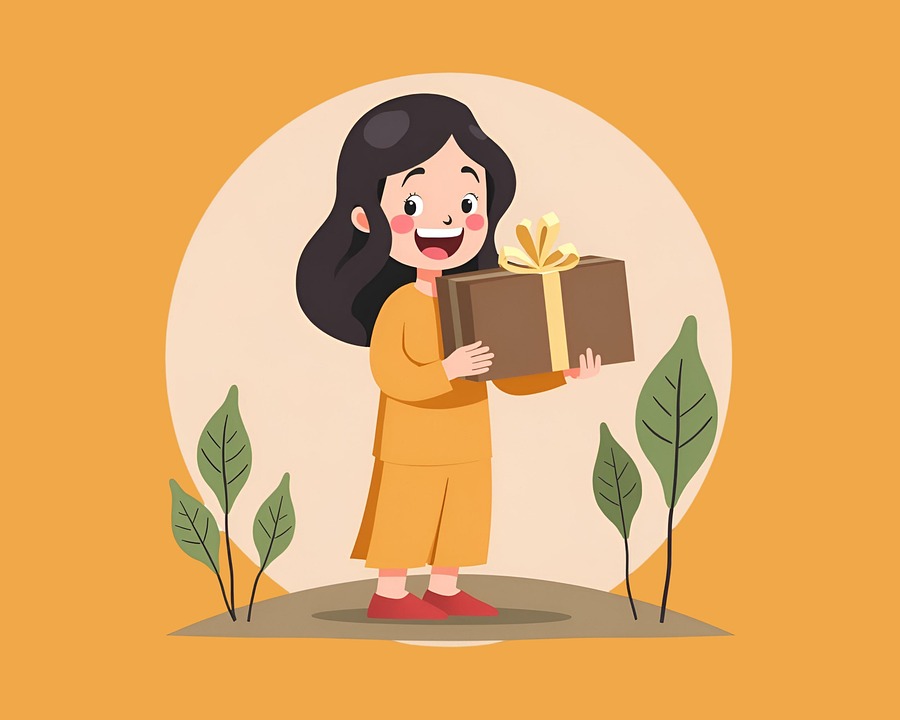 Download Girl, Gift, Charity. Royalty-Free Stock Illustration Image ...
