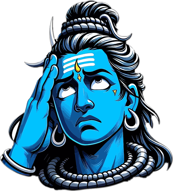 Download Blue Shiva Emoji, Shiva Emoji, Blue Emoji. Royalty-Free Vector ...