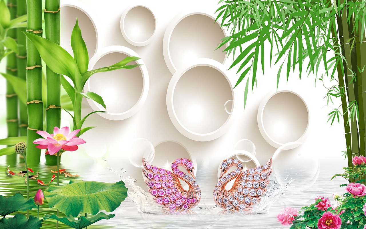Lotus Bamboo Carp Swan - Free photo on Pixabay