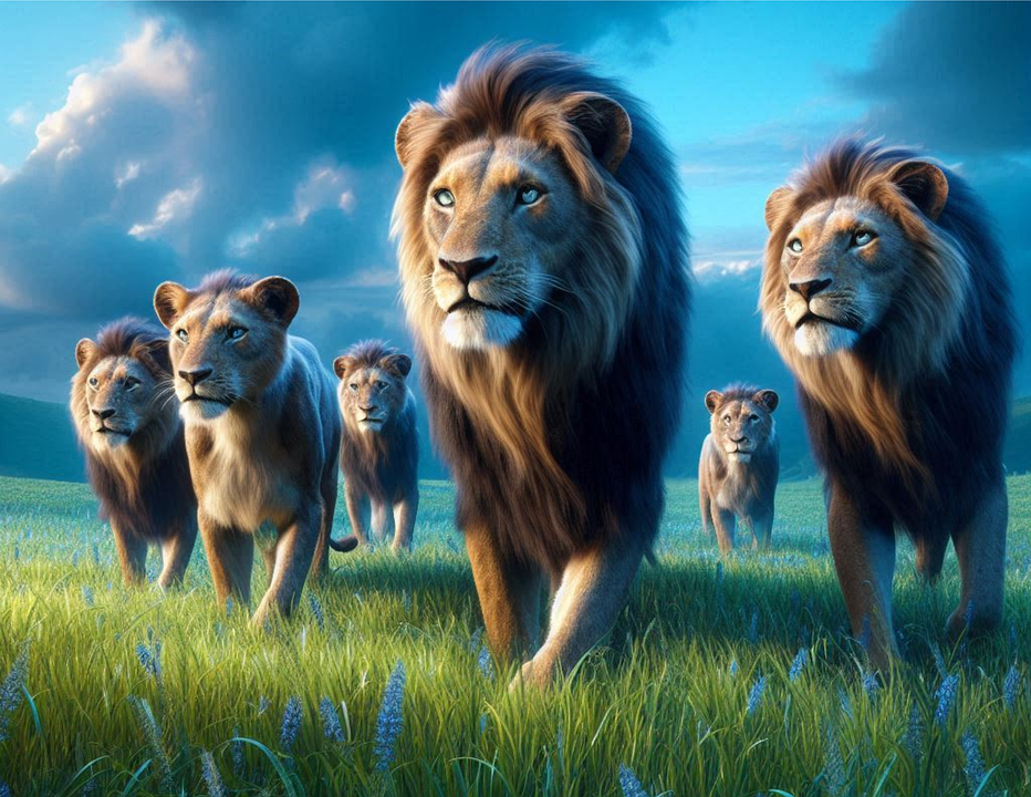 Download Ai Generated, Lions, Pride. Royalty-Free Stock Illustration ...