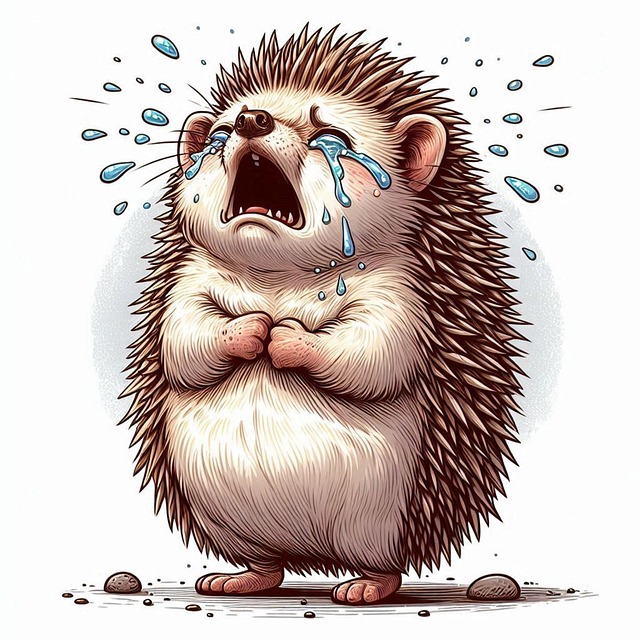 Download Ai Generated, Hedgehog, Sad. Royalty-Free Stock Illustration ...