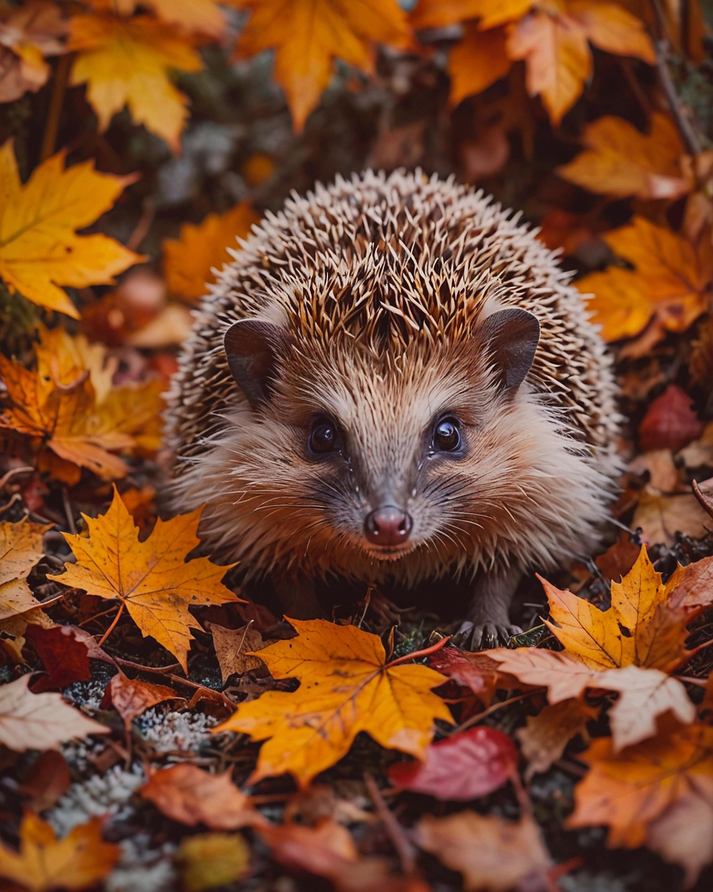 Download Ai Generated, Hedgehog, Fall. Royalty-Free Stock Illustration ...