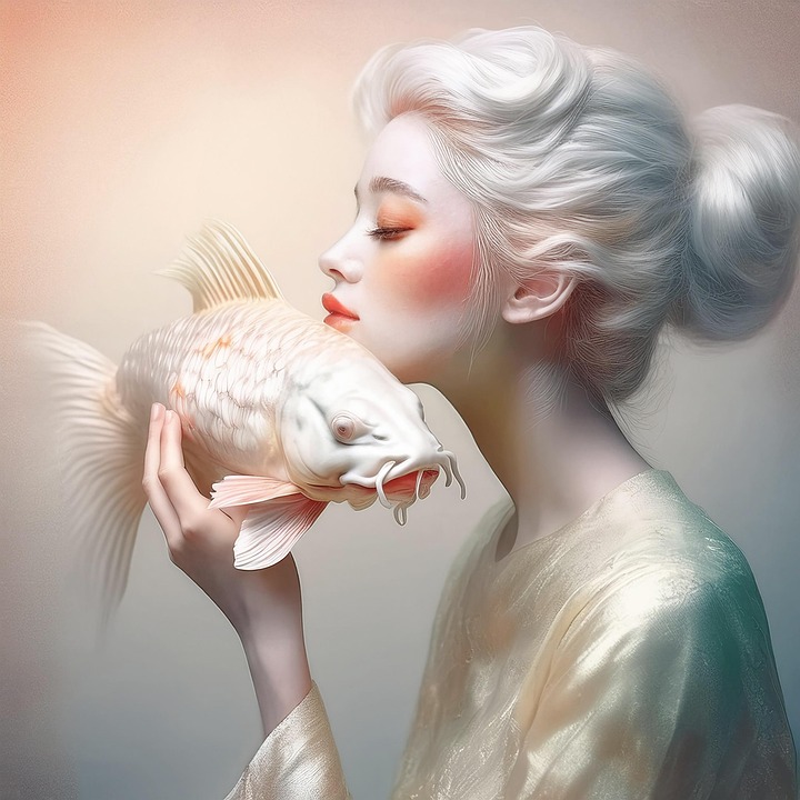 Download Woman, Fish, Nature. Royalty-Free Stock Illustration Image ...