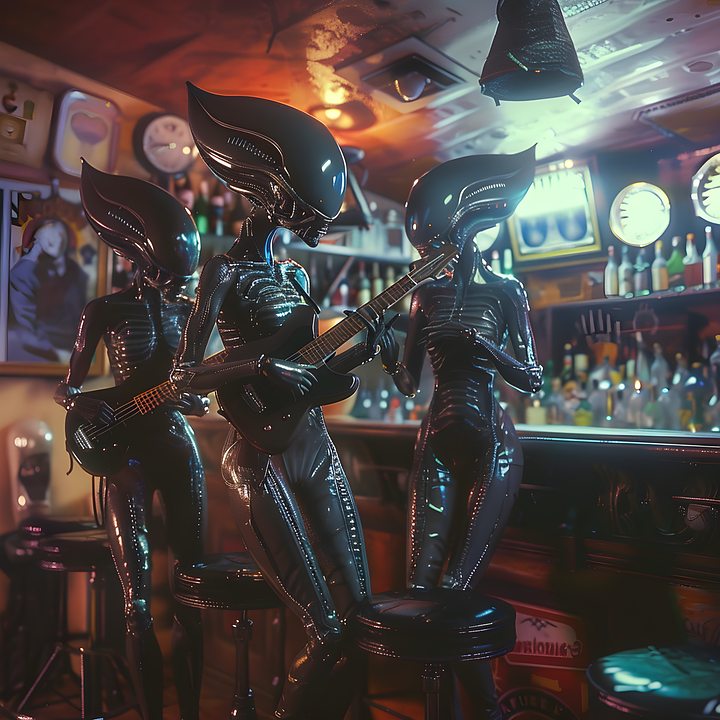 Download Ai Generated, Aliens, Band. Royalty-Free Stock Illustration ...