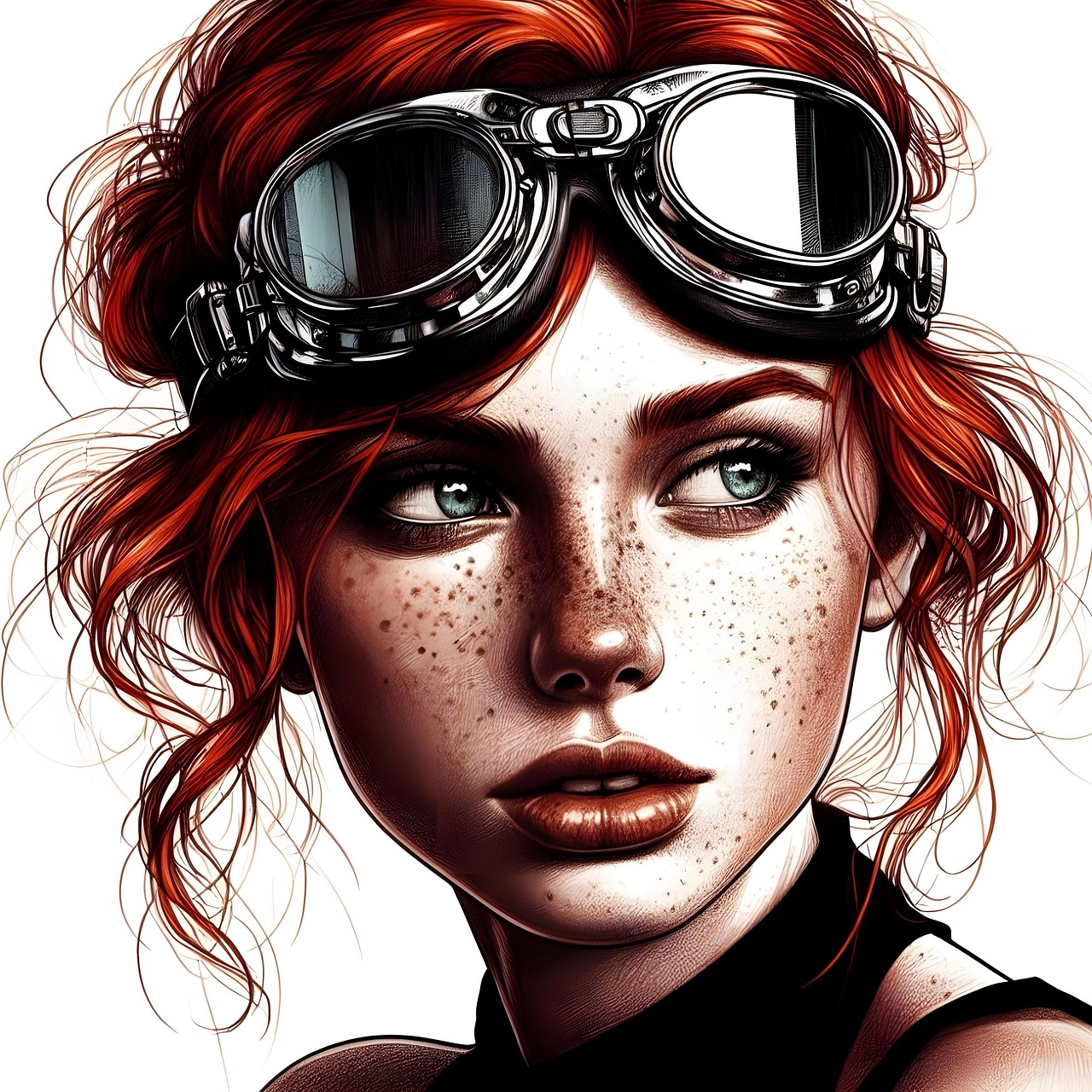 Download Ai Generated Redhead Woman Royalty Free Stock Illustration