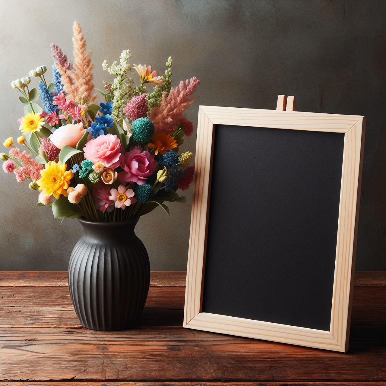 Download Blackboard, Flowers, Vase. Royalty-Free Stock Illustration ...