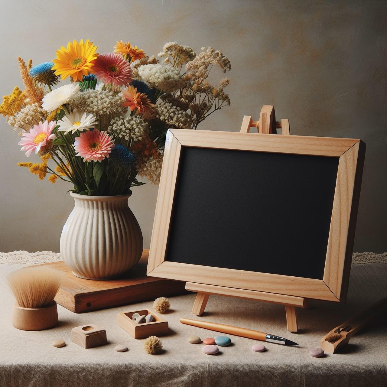Download Blackboard, Flowers, Vase. Royalty-Free Stock Illustration ...