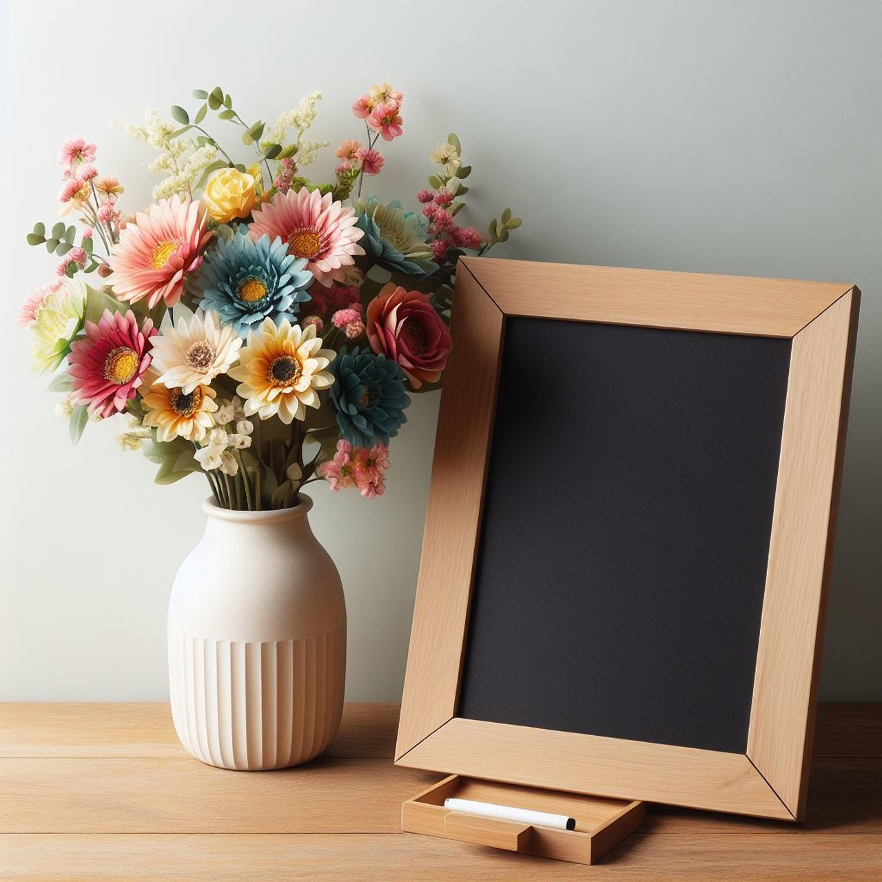 Download Blackboard, Flowers, Vase. Royalty-Free Stock Illustration ...