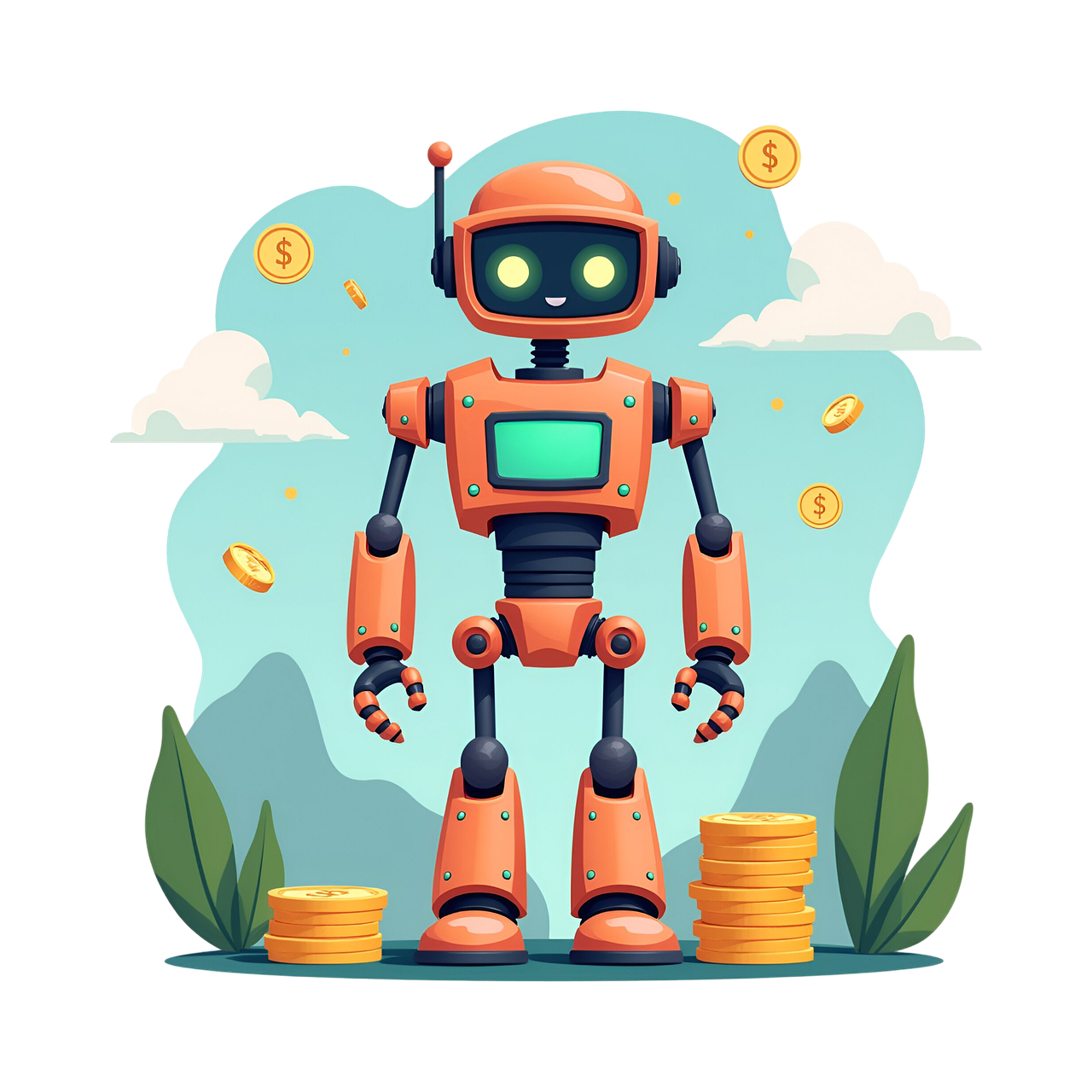 Download Money, Robot, Finance. Royalty-Free Stock Illustration Image ...