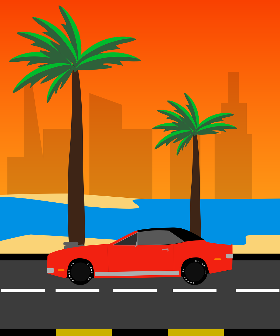 Download Car, Beach, Cartoon. Royalty-Free Stock Illustration Image ...