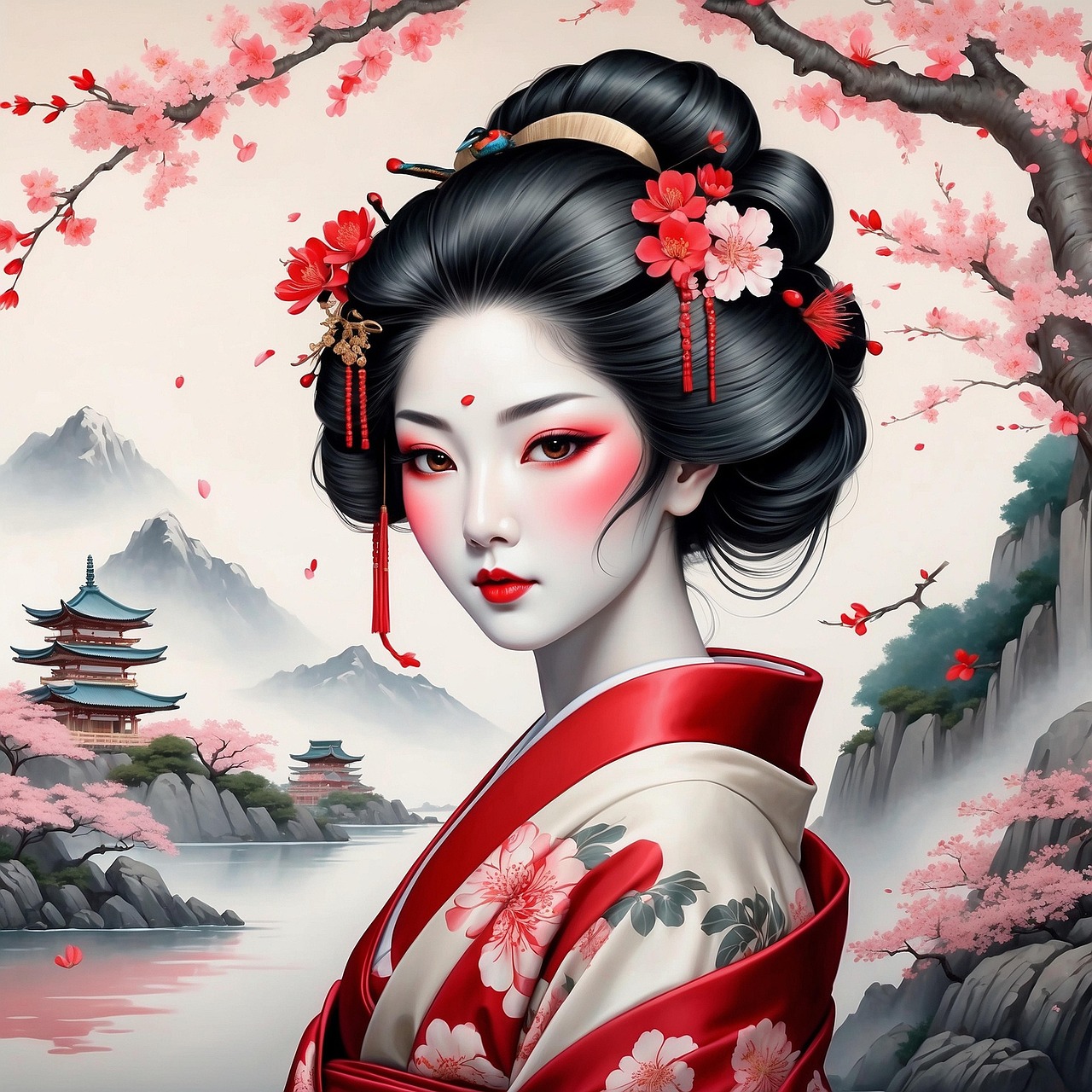 Download Ai Generated, Geisha, Japan. Royalty-Free Stock Illustration ...
