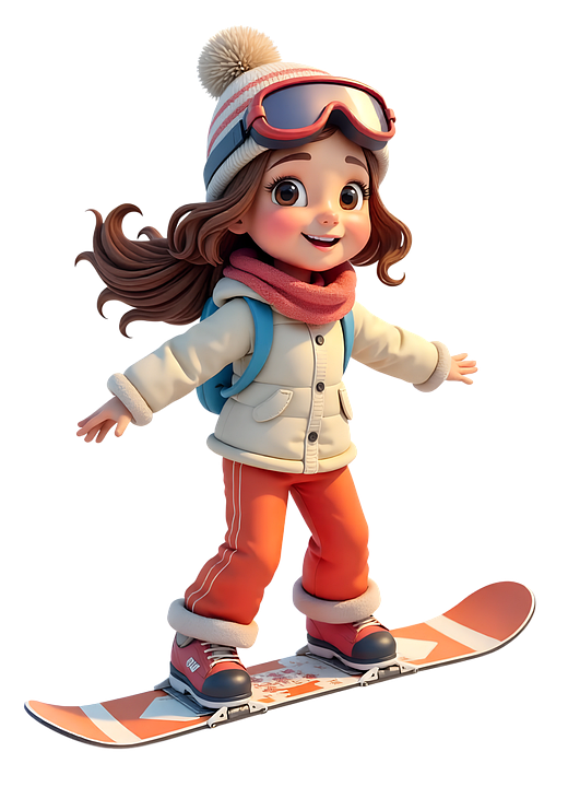Download Ai Generated, Girl, Snowboarding. Royalty-Free Stock ...