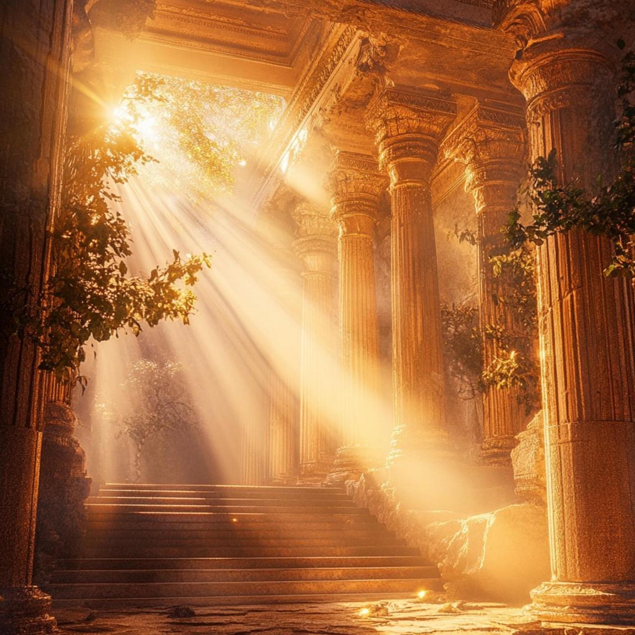 Download Temple, Beams, Sun Rays. Royalty-Free Stock Illustration Image ...