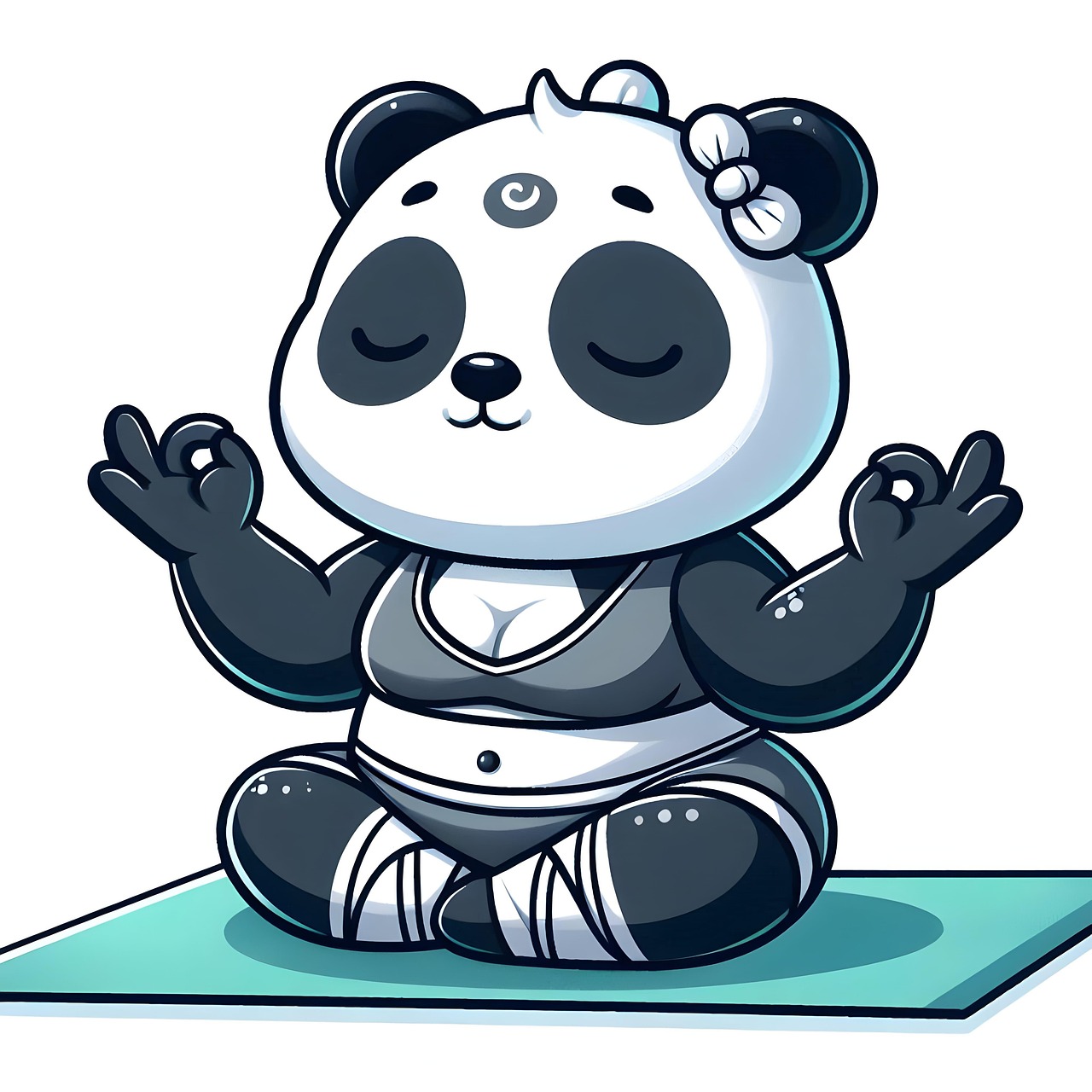 Download Ai Generated, Panda, Yoga. Royalty-Free Stock Illustration ...