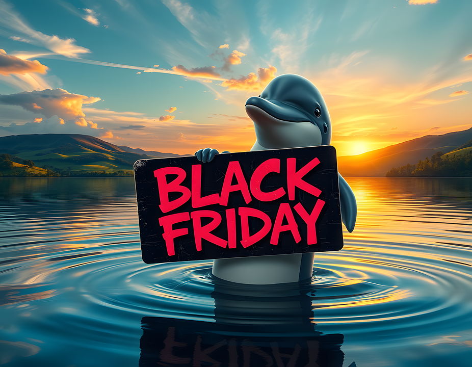 Download Ai Generated, Dolphin, Black Friday. Royalty-Free Stock ...