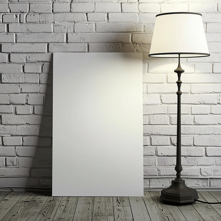 Download Blank Poster, Poster Mockup, White Brick Wall. Royalty-Free ...