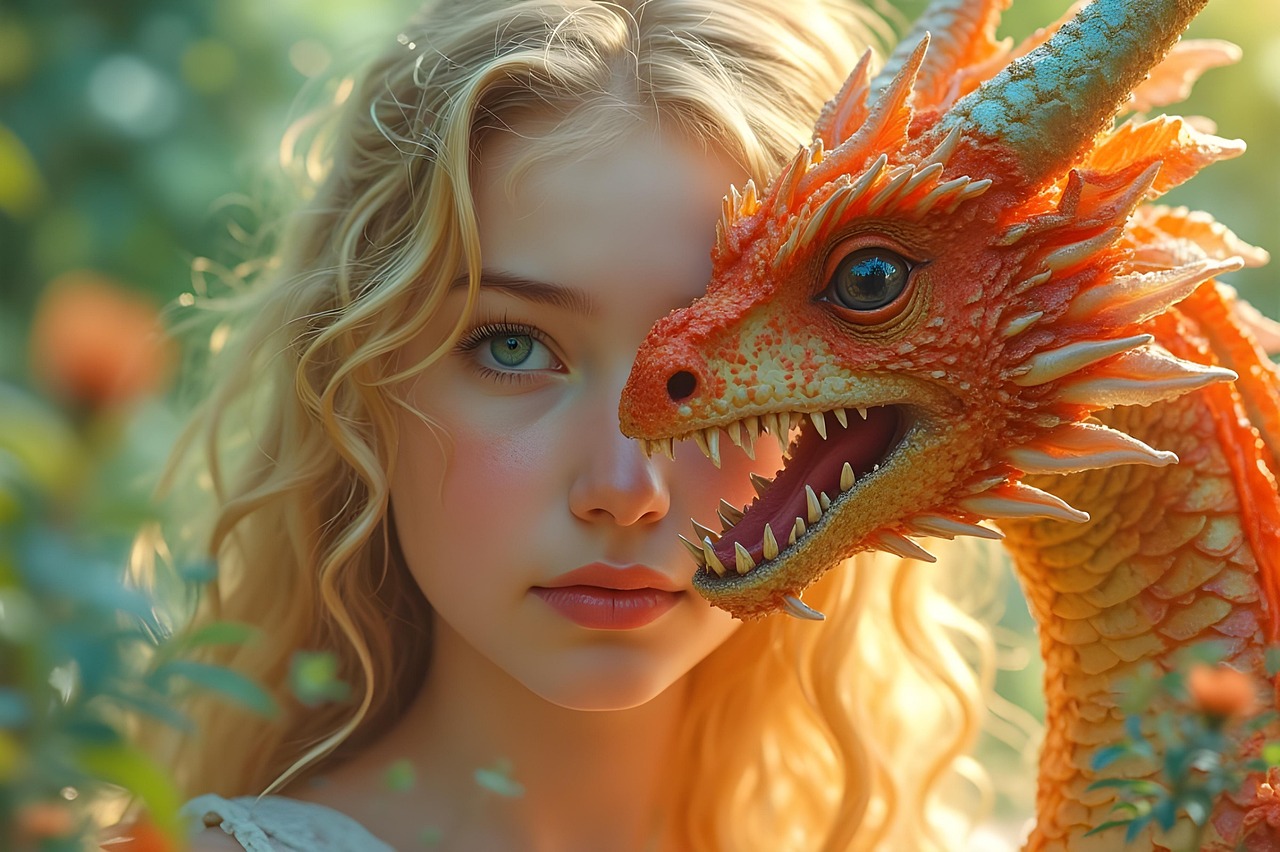 Download Ai Generated Woman Dragon Royalty Free Stock Illustration