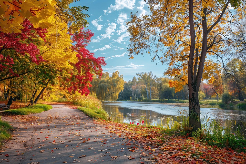 Download Autumn, Autumn Leaves, Lake. Royalty-Free Stock Illustration ...