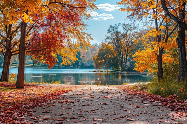 Download Autumn, Autumn Leaves, Lake. Royalty-Free Stock Illustration ...