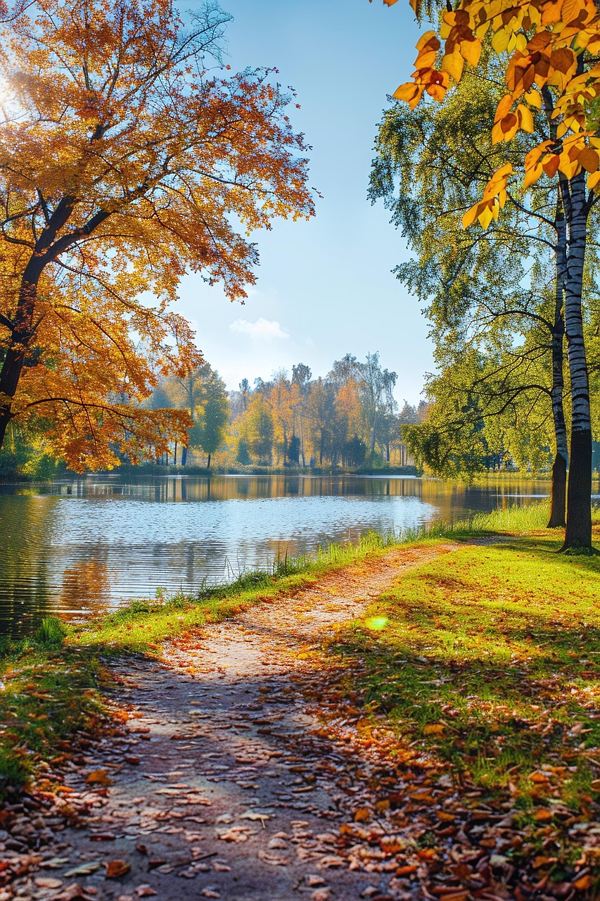 Download Autumn, Autumn Leaves, Lake. Royalty-Free Stock Illustration ...