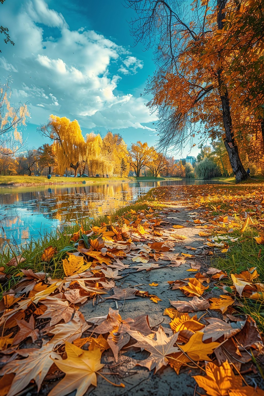 Download Autumn, Autumn Leaves, Lake. Royalty-Free Stock Illustration ...