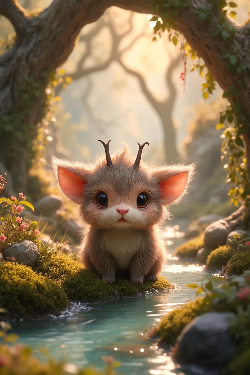 Download Cute, Creature, Stream. Royalty-Free Stock Illustration Image ...