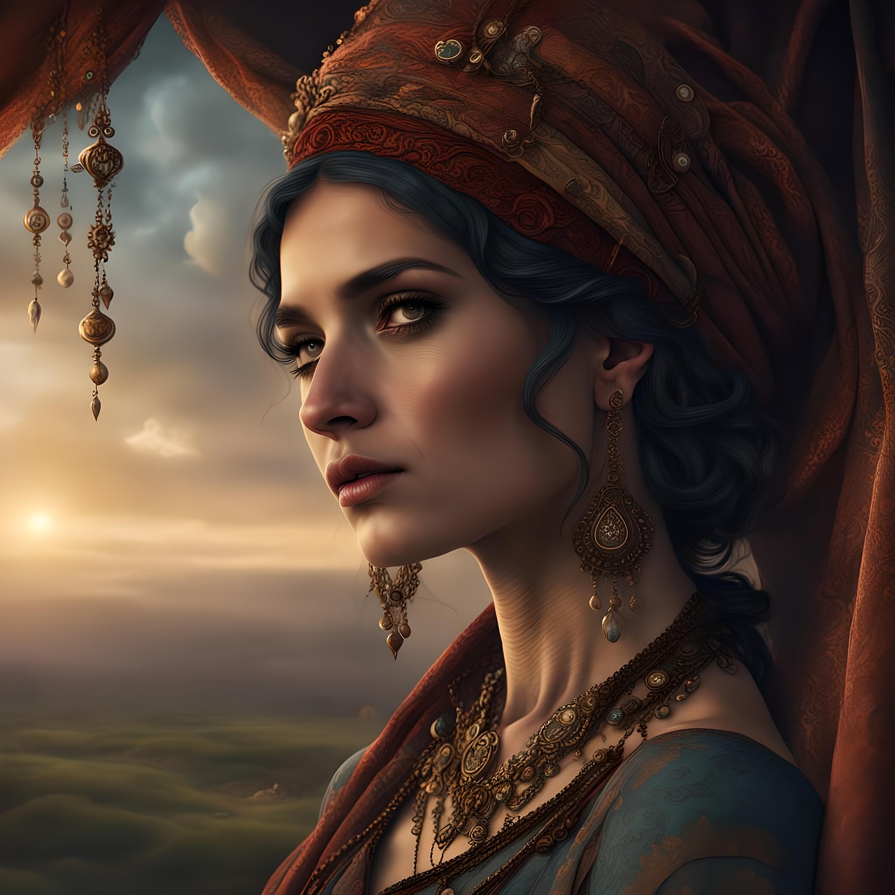 Download Woman, Gypsy, Mood. Royalty-Free Stock Illustration Image ...